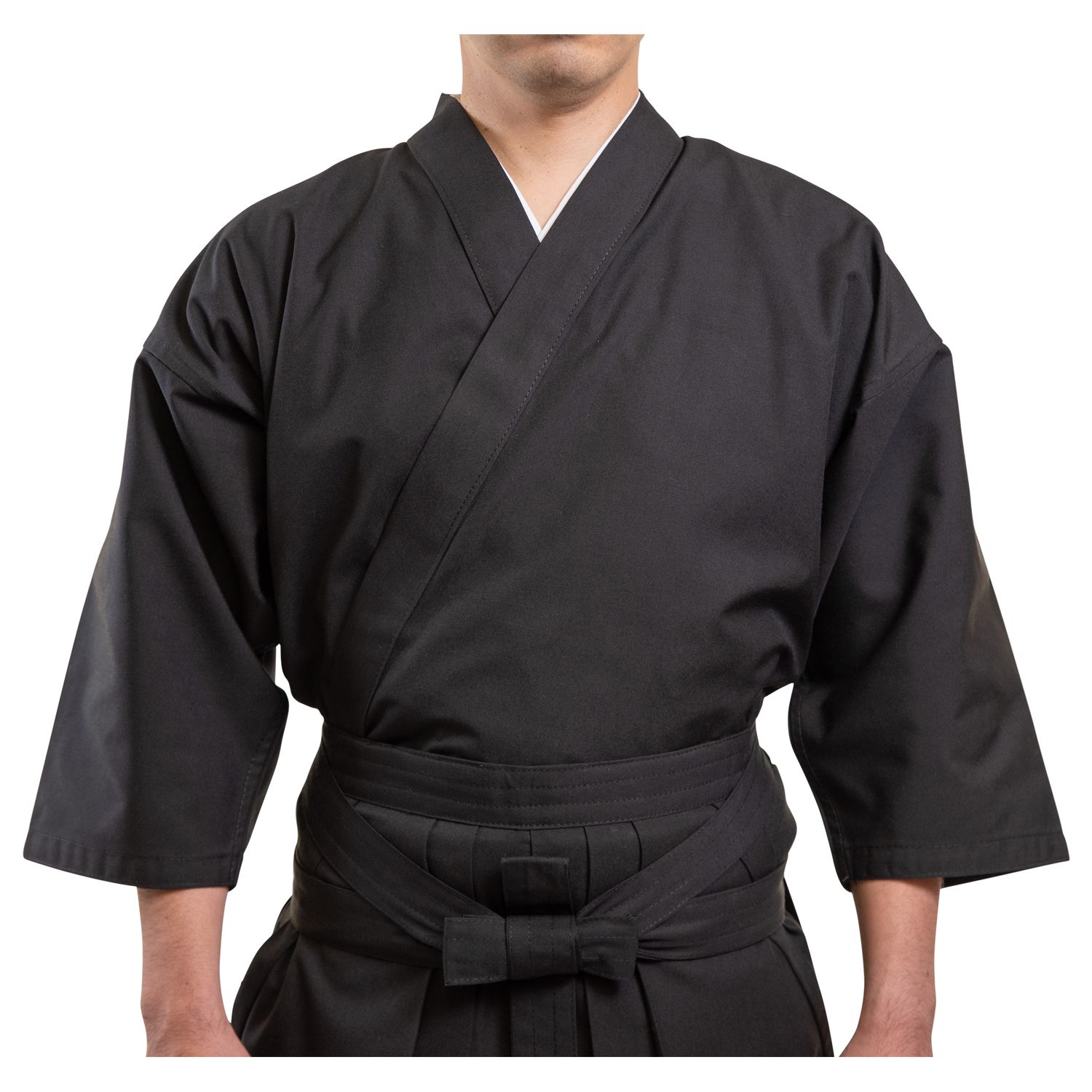 Miyabi Black Iaido Uniform Set with Tetron Iaigi, Shitagi and Hakama
